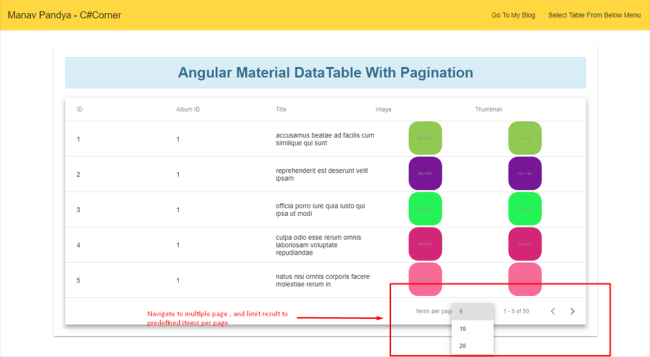 Angular Material Datatable With Angular 6 - Part One